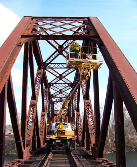 40' Hi-Rail Bucket Truck Equipment Rentals | Underbridge and Aerial ...