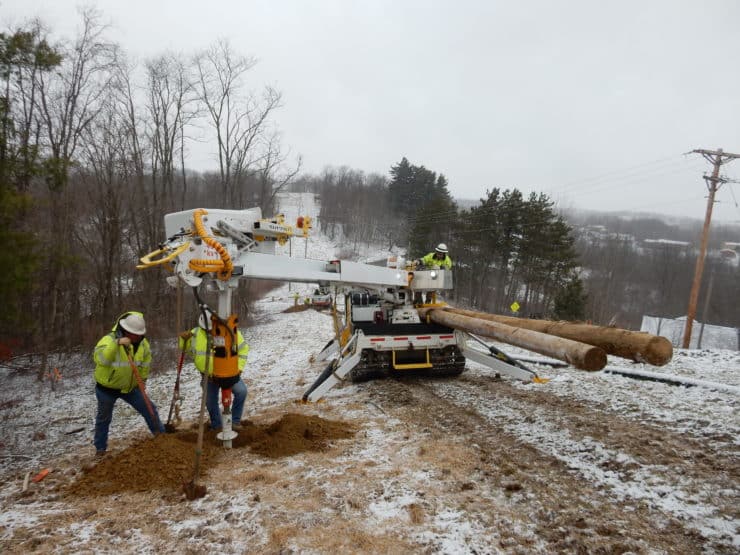 45' Track Mounted Digger Derrick Rentals. | Underbridge and Aerial ...